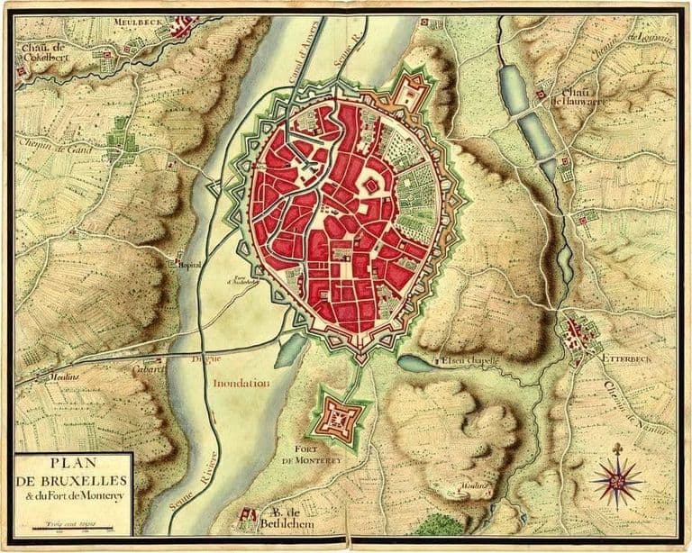 Mapa antiguo de Bruselas | Brussels Map 360